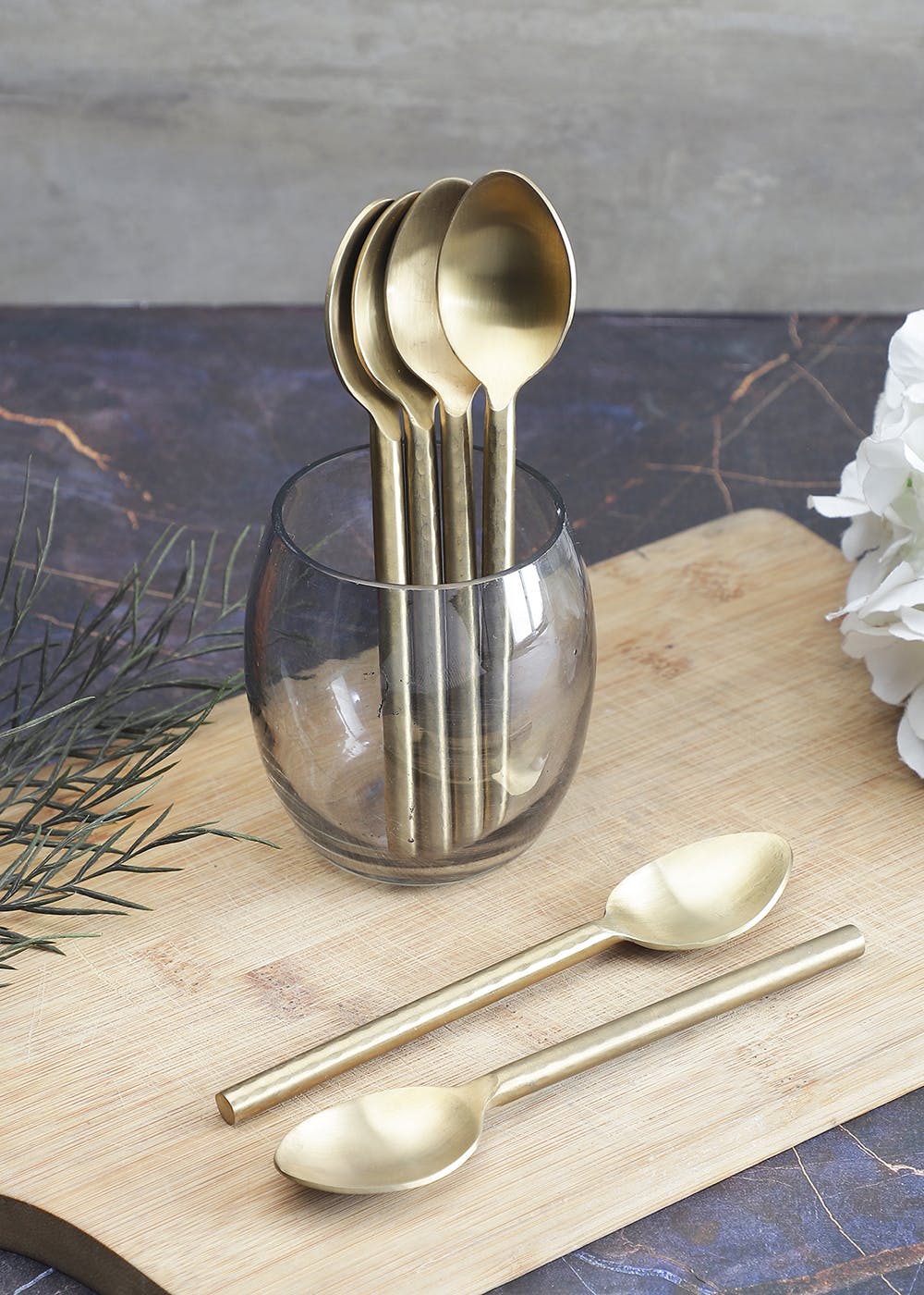 Get Imperial Matt Gold Stainless Steel Tea Spoons Set Of Six at ₹ 1625 ...