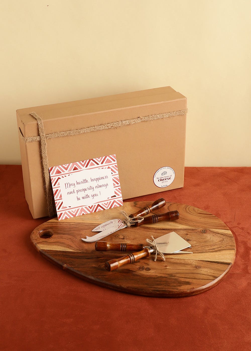 Get The For The Love Of Cheese Gift Box - Drop Platter at ₹ 2199 | LBB Shop