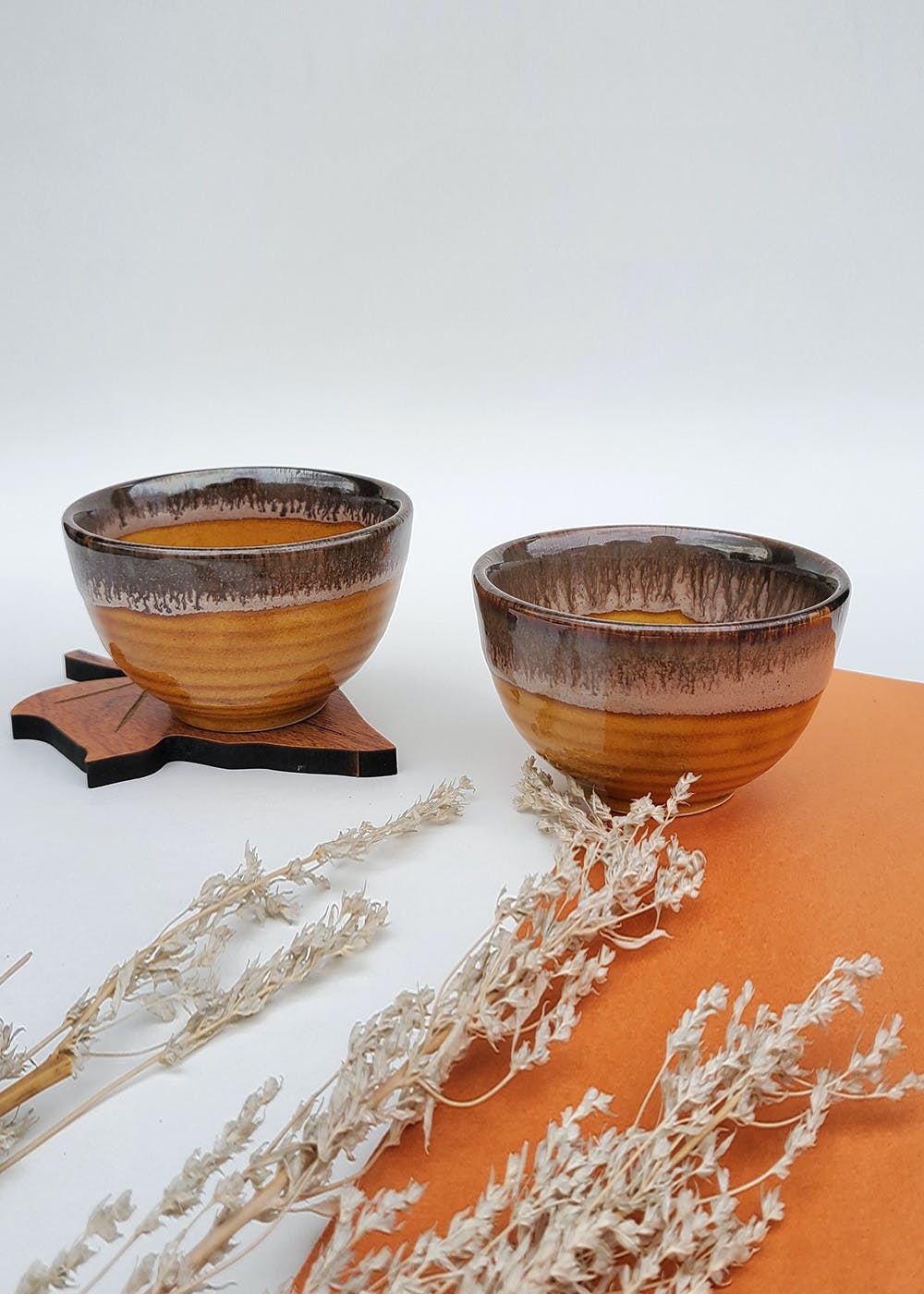 Get Handcrafted Cinnamon Bowls - Set of 2 at ₹ 700 | LBB Shop