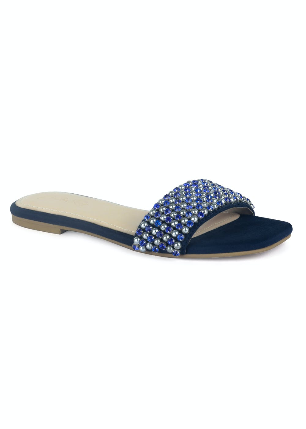 Get Blue Beaded Strap Slides at ₹ 2099 | LBB Shop