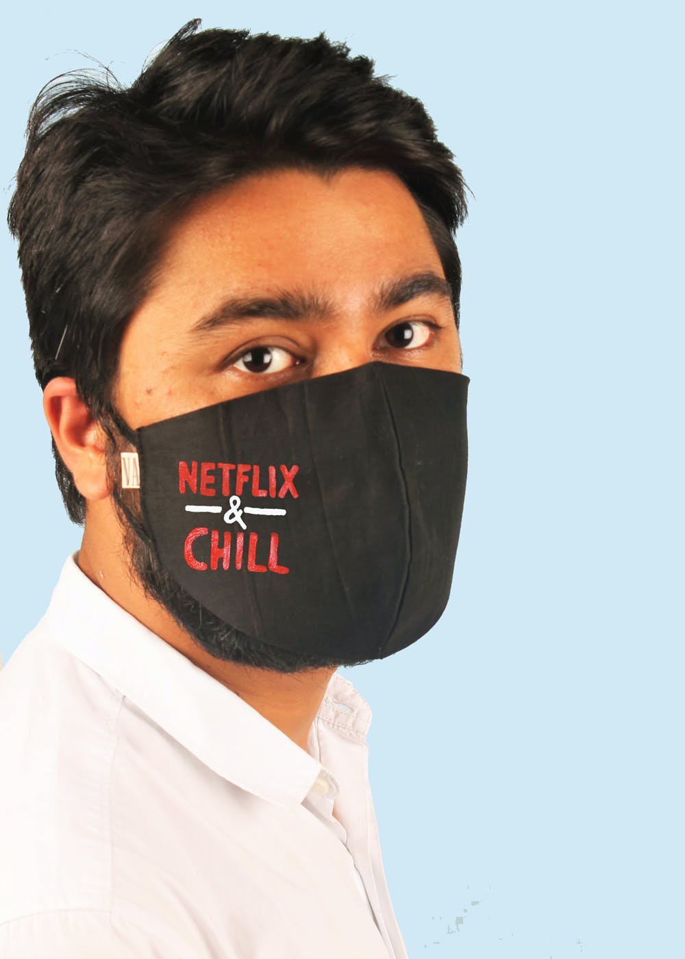 Get "Netflix & Chill" Graphic Black Mask at ₹ 349 | LBB Shop