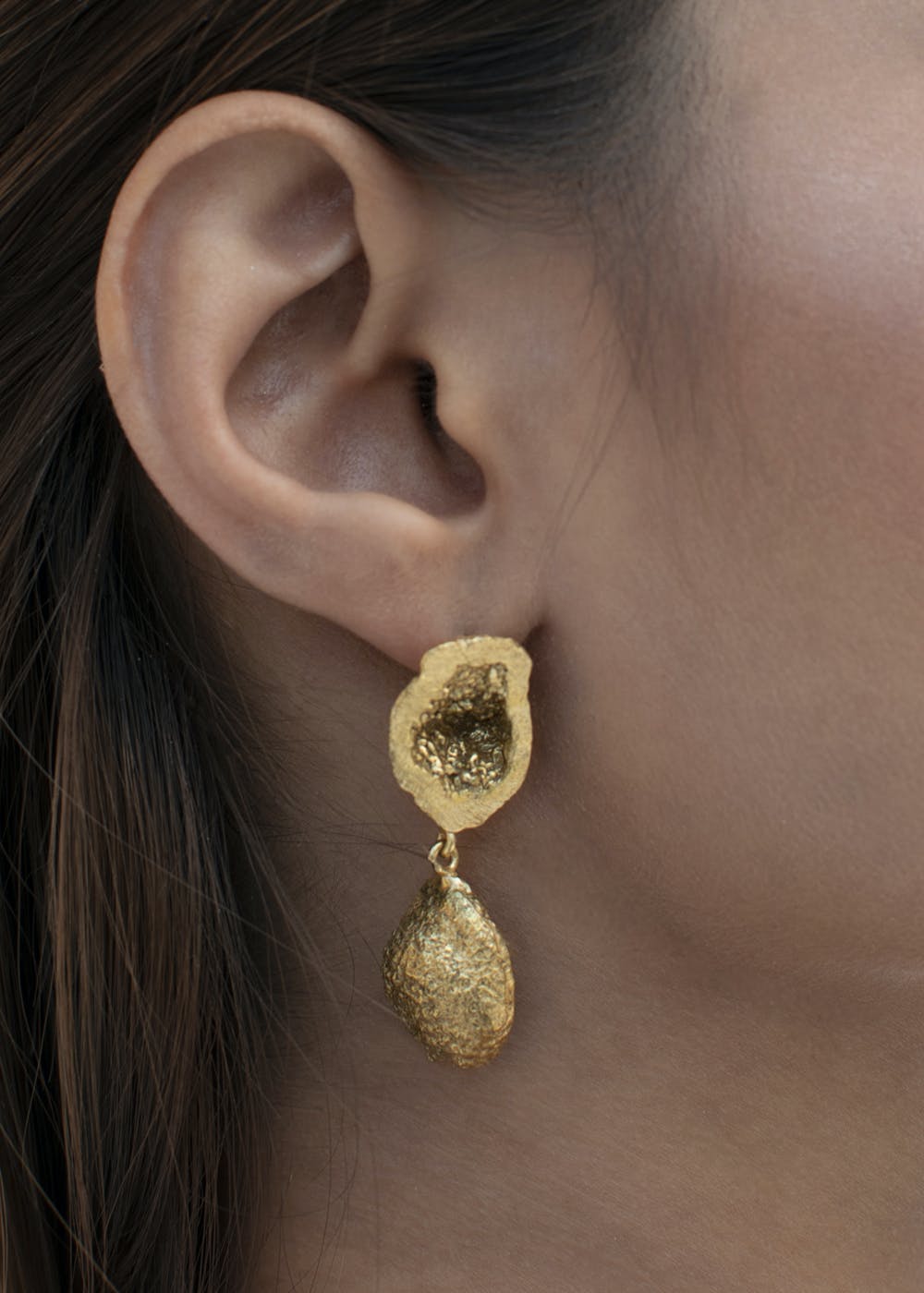 Get Textured Golden Water Drop Earrings at ₹ 899 | LBB Shop