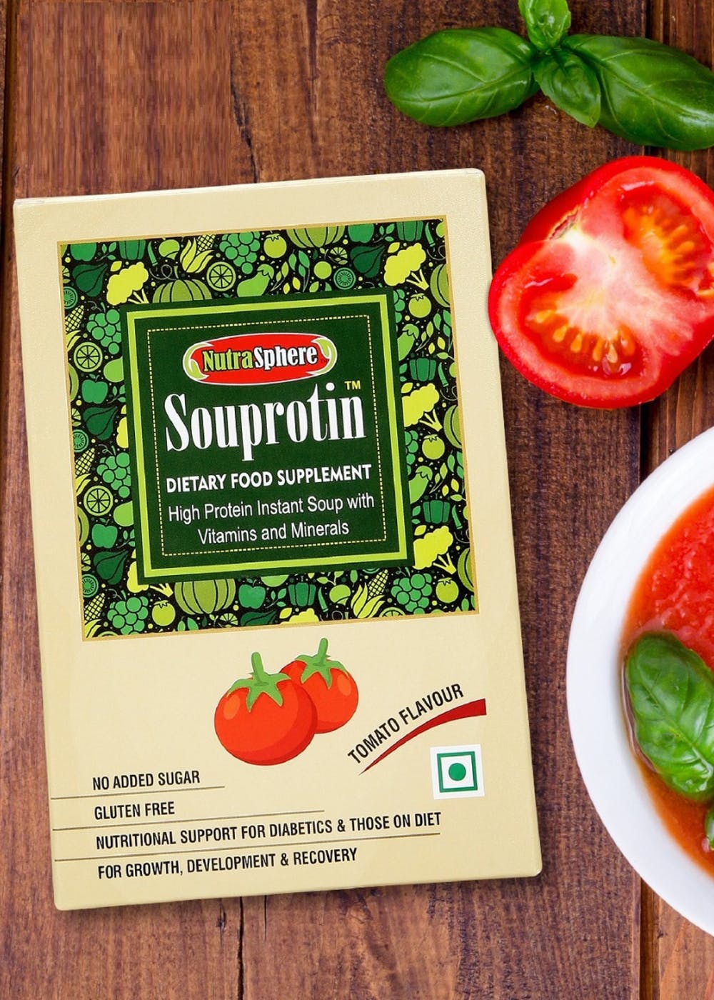 Get Instant Classic Tomato Protein Soup Mix with Vitamins Minerals Pack ...