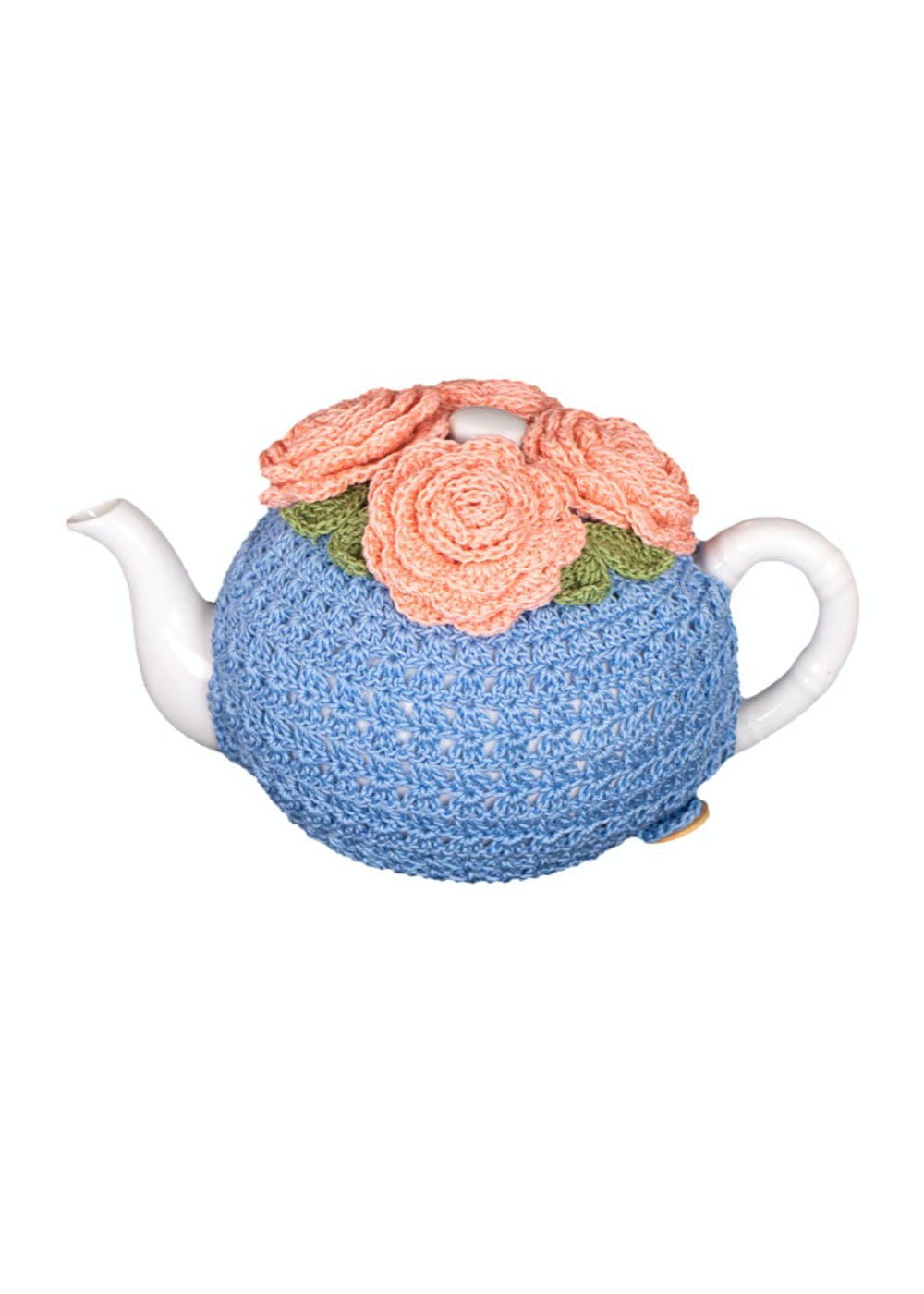 Get Handmade Crochet Peachy Floral Kettle at ₹ 1299 | LBB Shop