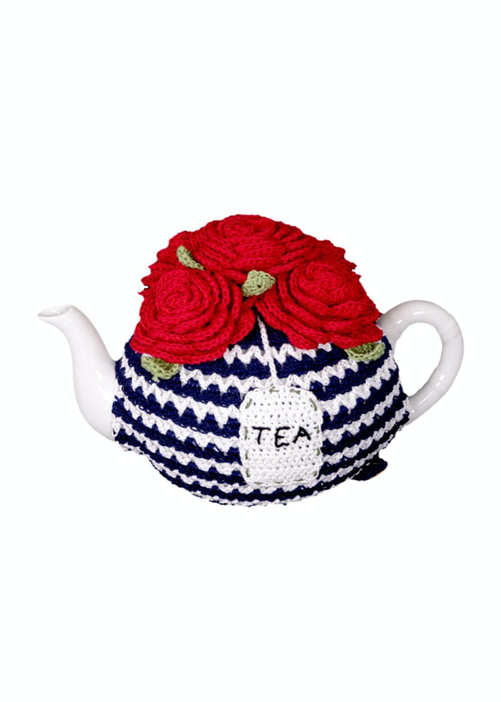 Get Handmade Crochet Crimson Rose Kettle at ₹ 1399 | LBB Shop