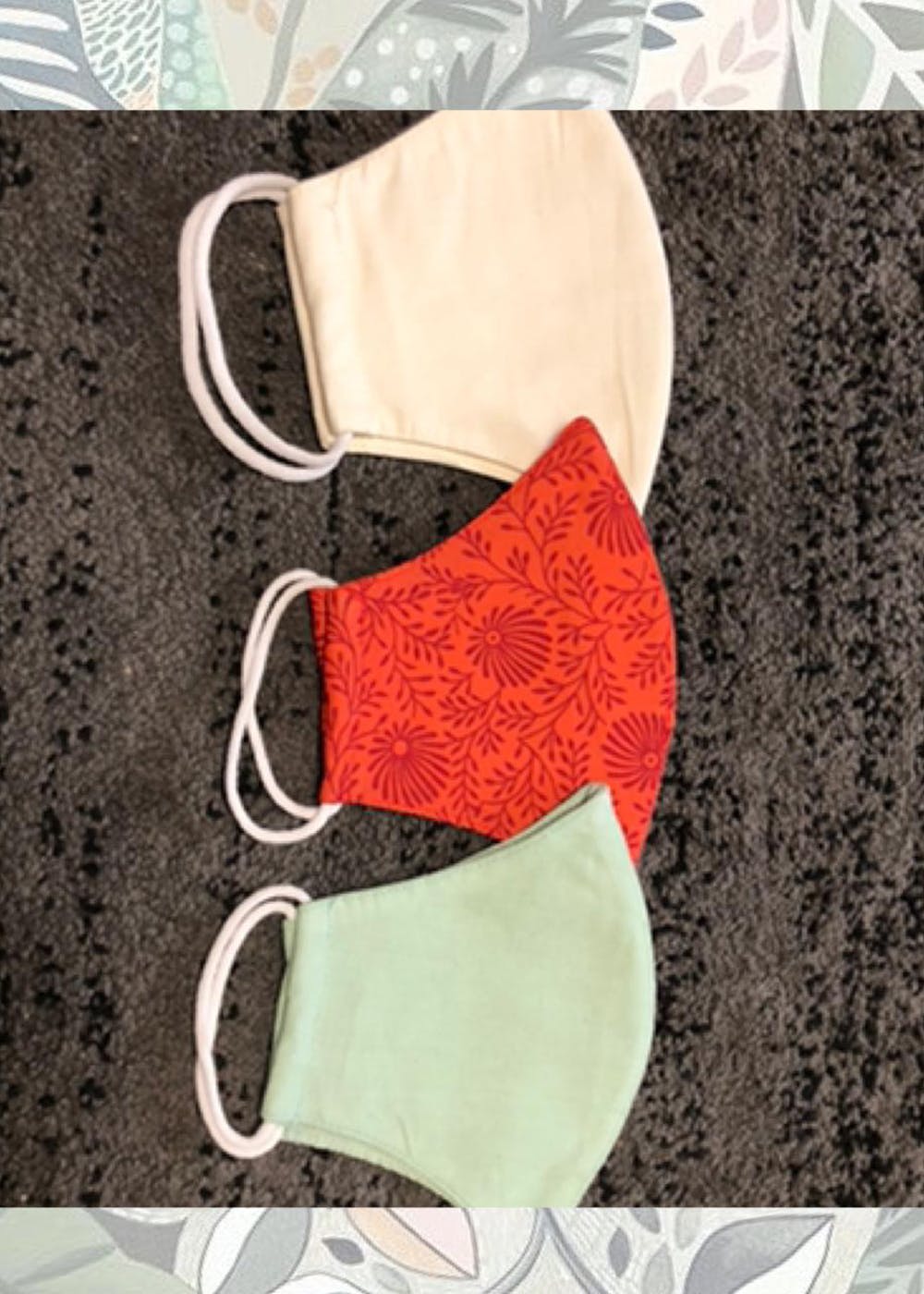 Get 3-Ply Cotton Triangle Masks - Set of 3 (2 Solid + 1 Printed) at ...