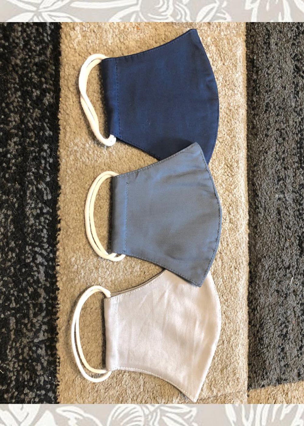 Get 3-Ply Cotton Solid Triangle Masks - Set of 3 at ₹ 449 | LBB Shop