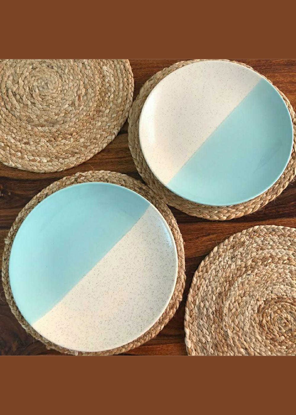 Get Set of 2 Dual Toned Dinner Plates at ₹ 1299 | LBB Shop