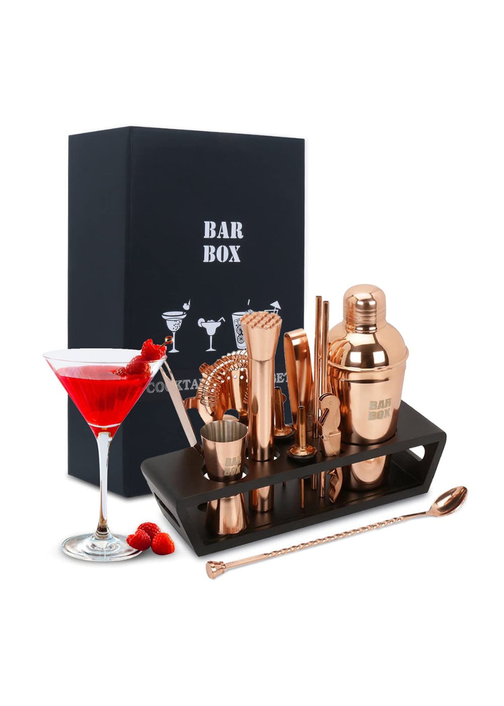 Get Cocktail Shaker Set Mixology Gadgets - Rose Gold at ₹ 3899 | LBB Shop