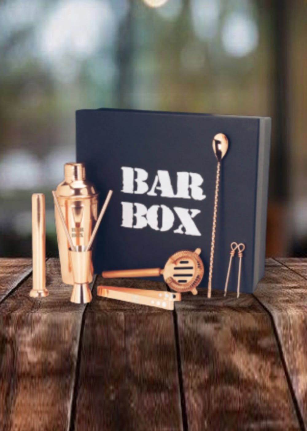 Get Cocktail Shaker Barware Set in Premium Black Gift Box with Rose ...