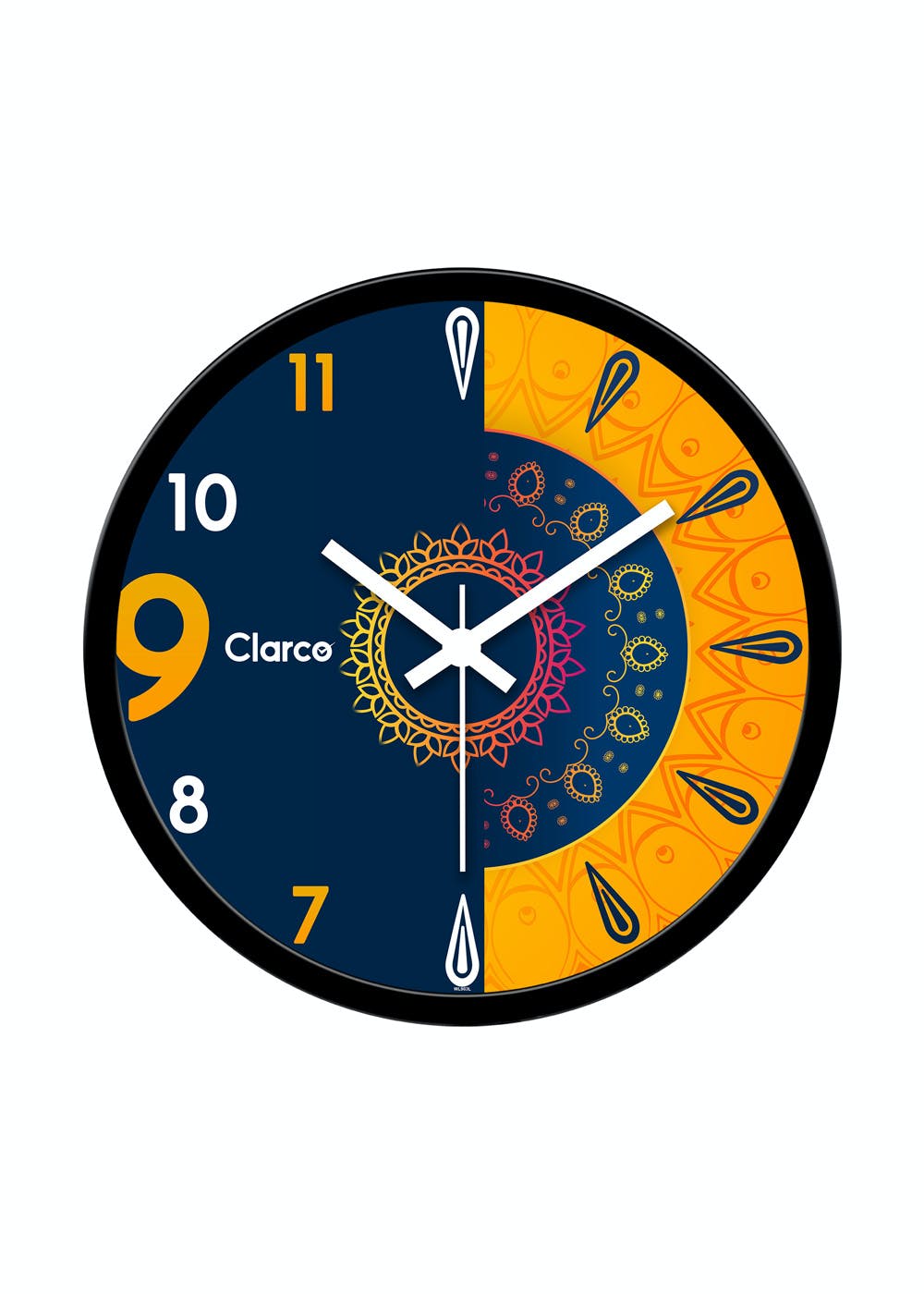 Get Two-Tone Half Mandala Print Analog Clock at ₹ 599 | LBB Shop