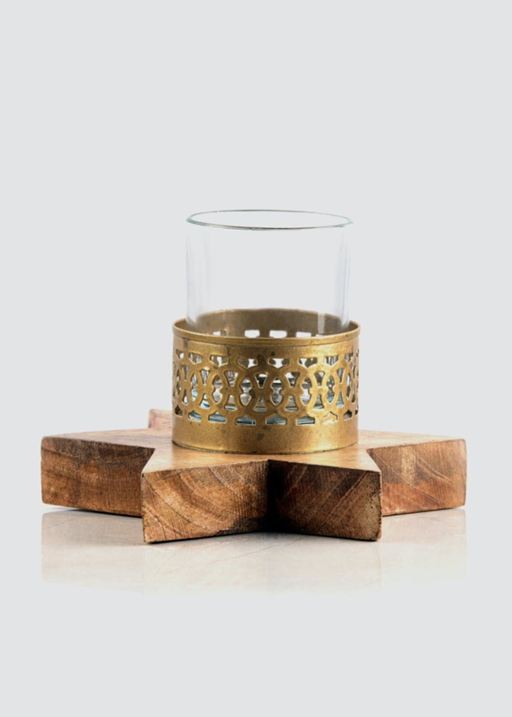 Get Wood and Glass Star Pot at ₹ 999 | LBB Shop