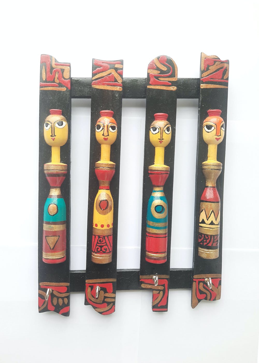 Get Wooden Handmade Dolls Key Holder at ₹ 899 | LBB Shop