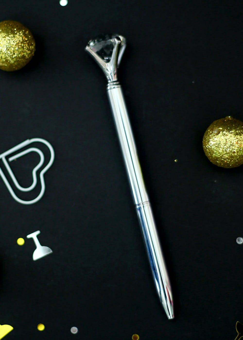 Get Crystal Pens - Metallic Silver at ₹ 200 | LBB Shop