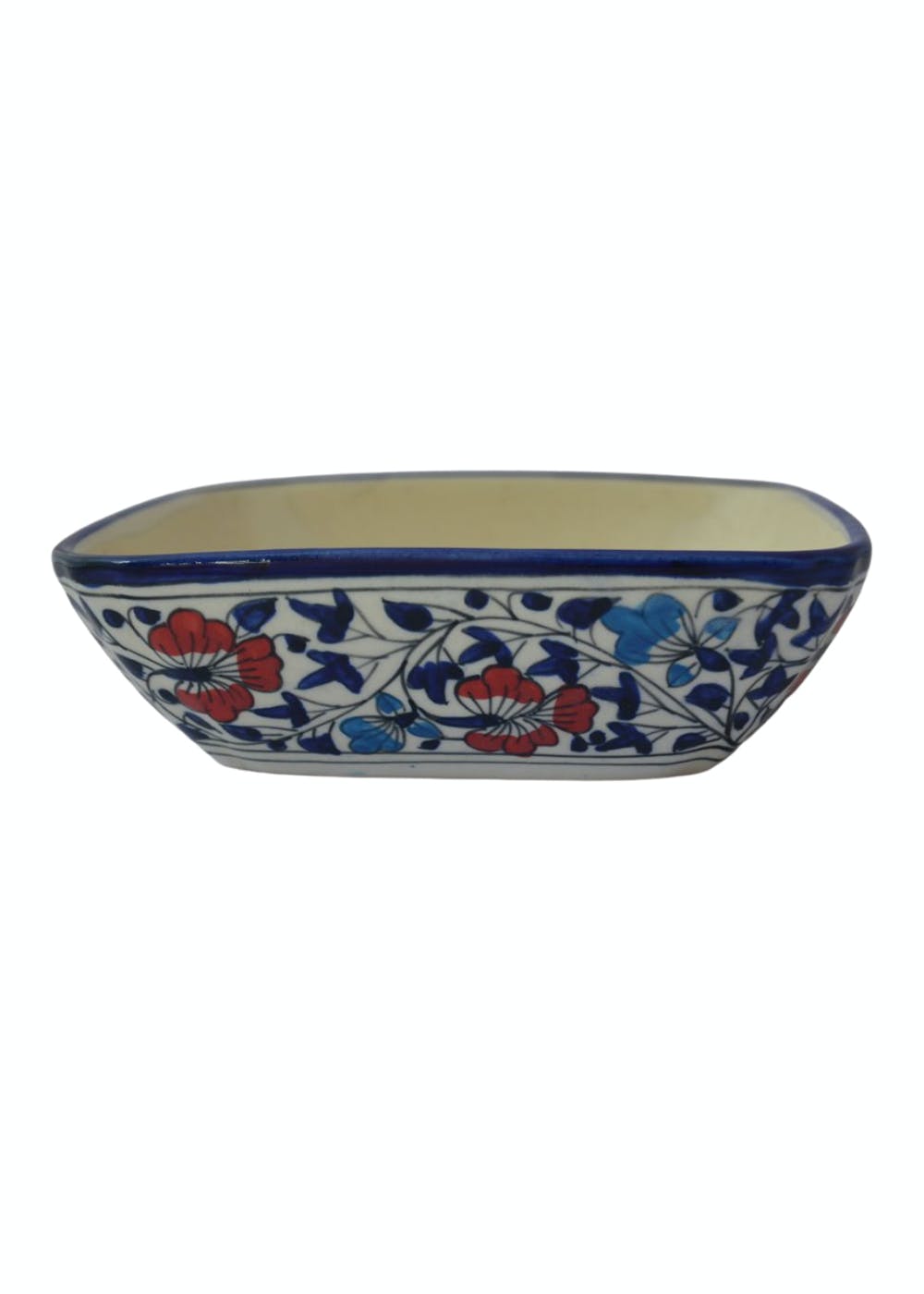 Get Handmade Blue Ceramic Pottery Snack Serving Tray at ₹ 999 | LBB Shop