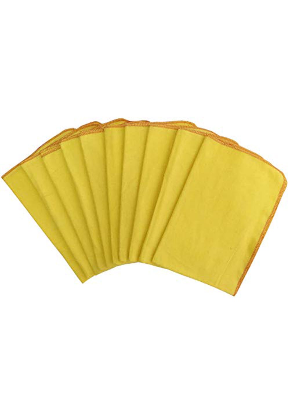 Get Super Soft Flannel Yellow Duster - Set Of 10 (18 X 26 Inches) at ...
