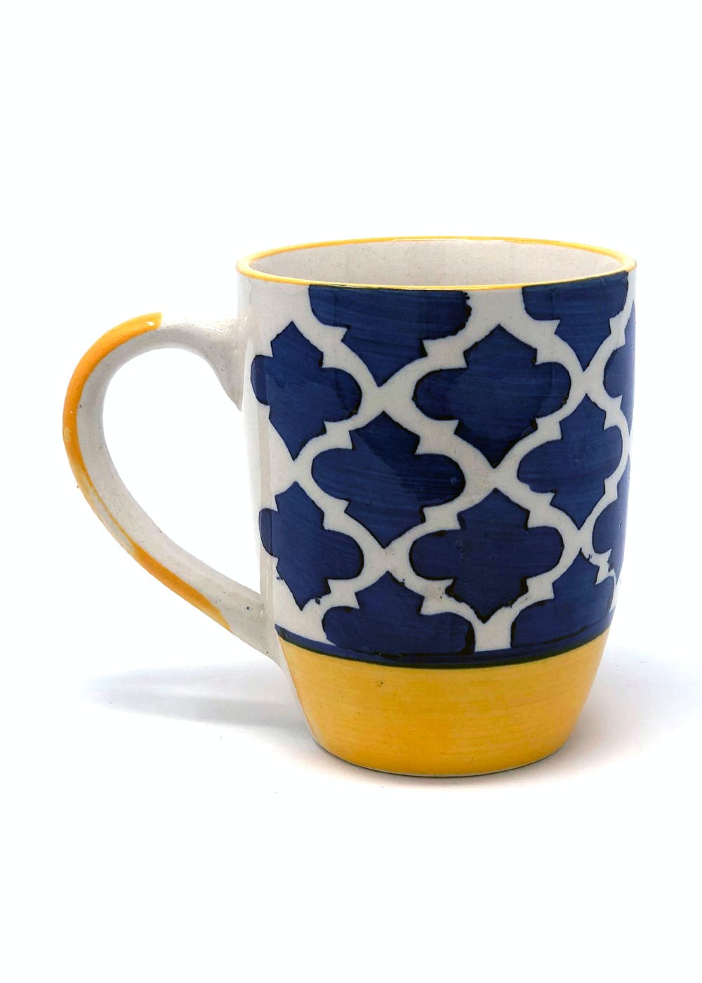 Get Moroccan Inspired Yellow Blue Carpet Coffee Mug at ₹ 249 | LBB Shop