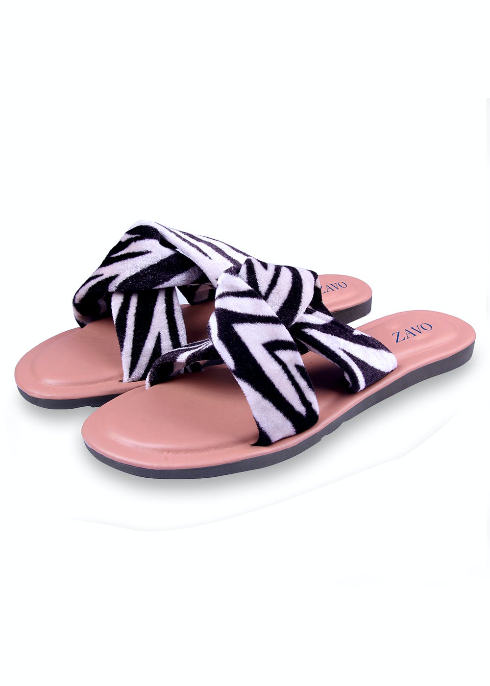 Get Interlocked Zebra Striped Straps Detail Slides at ₹ 649 | LBB Shop